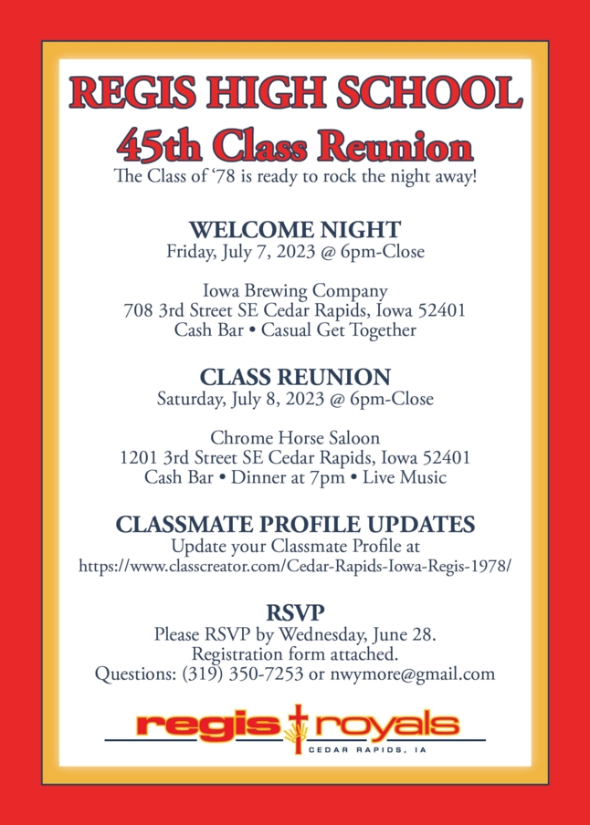 45th Class Reunion